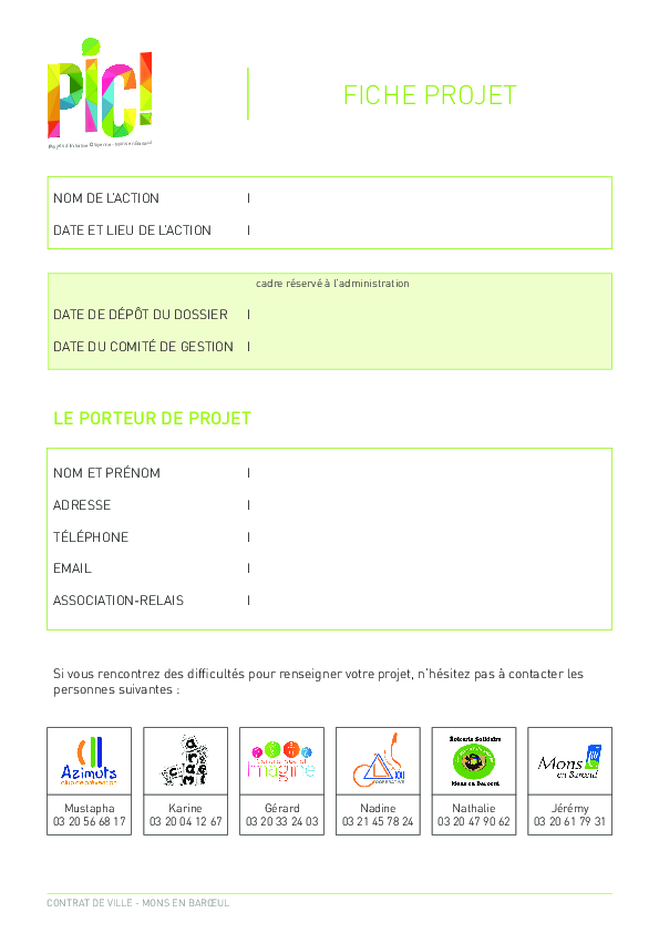 PIC - Projet d'Initiative Citoyenne | Ville de Mons-en-Barœul
